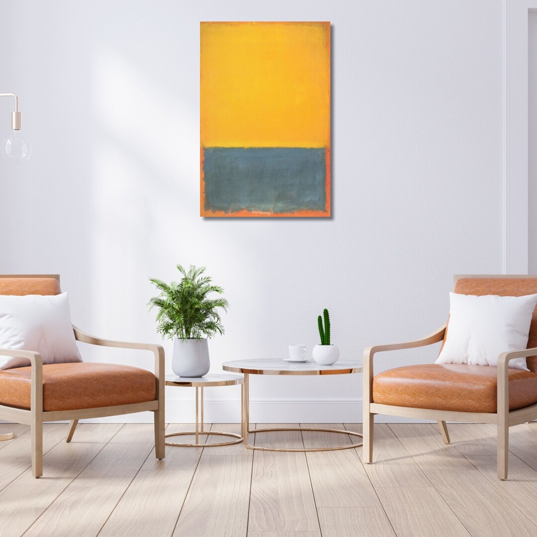 Mark Rothko Yellow Boho Canvas Design Rothko Art Poster Reproduction ...