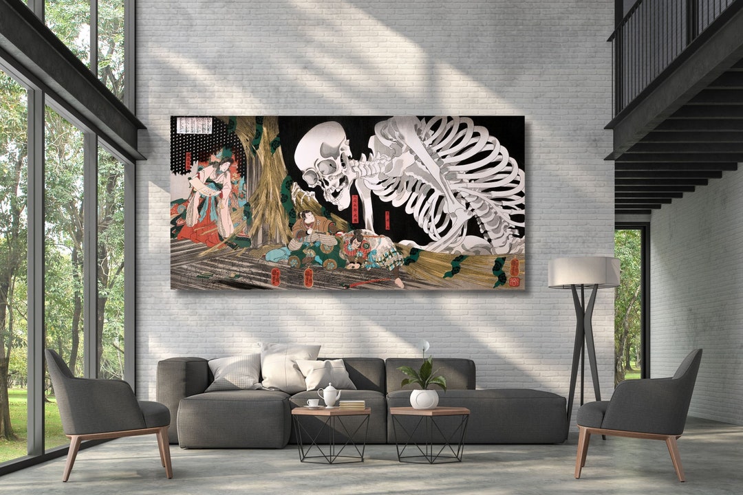 Mitsukuni Defying the Skeleton Specter 1910 by Utagawa Kuniyoshi ...