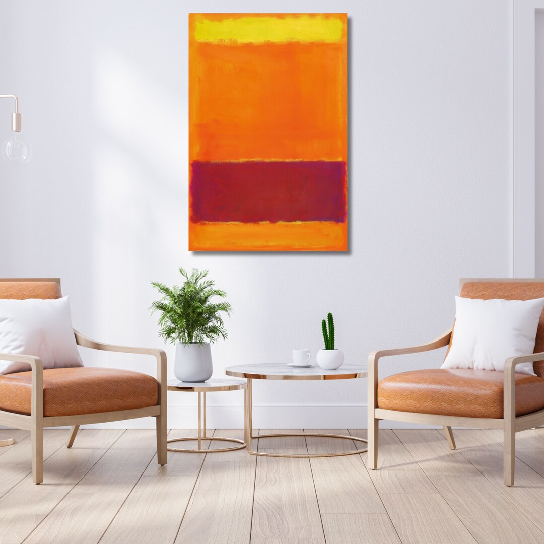 Mark Rothko Orange Boho Canvas Design Rothko Style Poster Reproduction ...