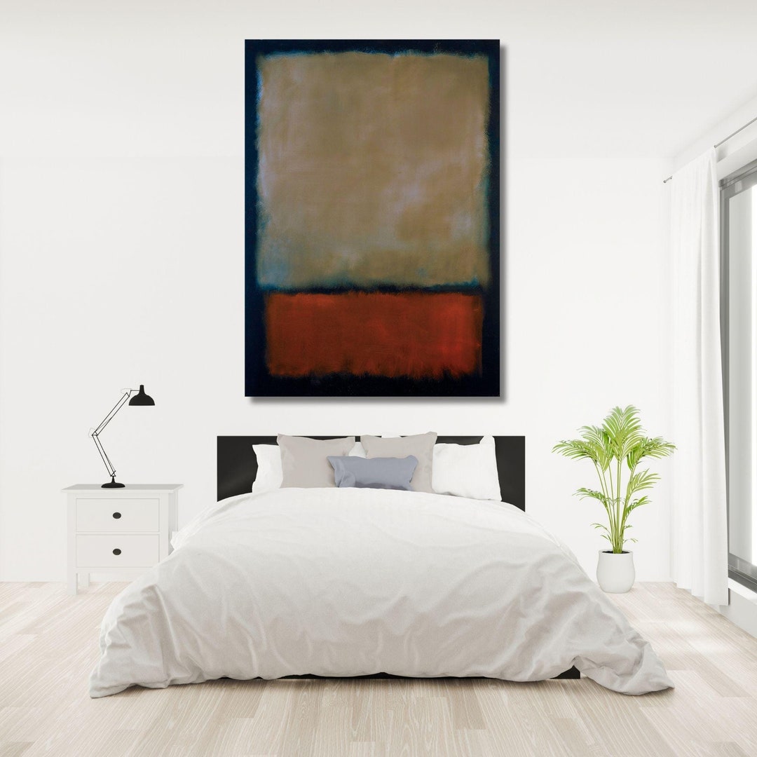 Mark Rothko Dark Blue Boho Canvas Design Rothko Style Poster ...