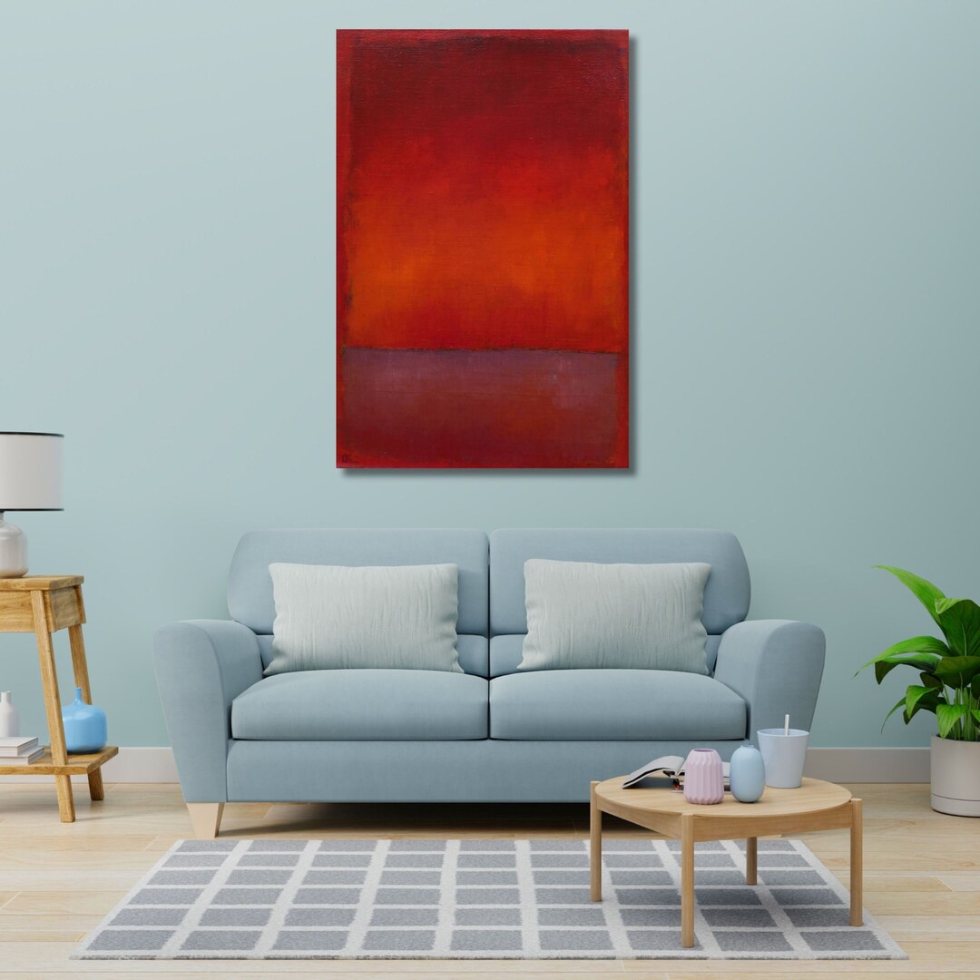 Mark Rothko Red Boho Canvas Design Rothko Style Poster Reproduction ...