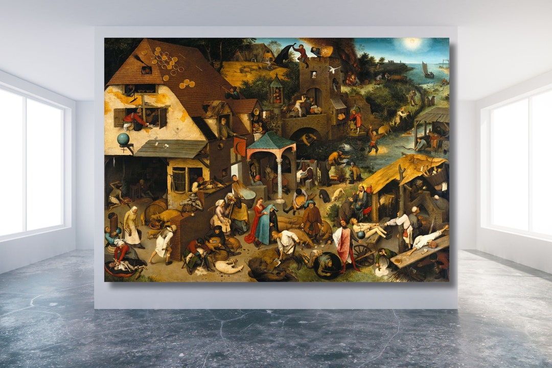 Pieter Bruegel the Elder Wall Art the Dutch Proverbs Canvas Art the ...