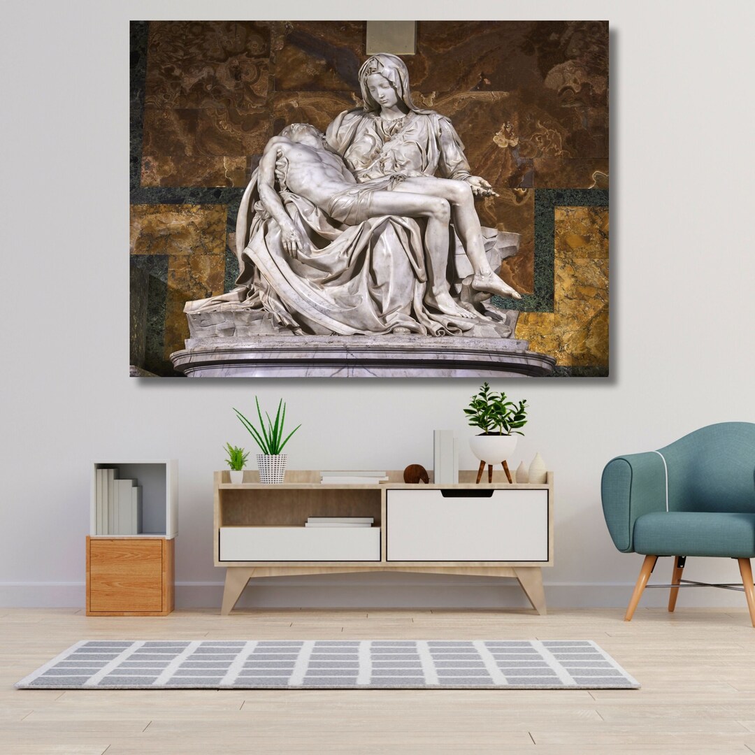 CANVAS WALL DESIGN Michelangelo Pieta (1499) Poster Art Canvas Wall ...