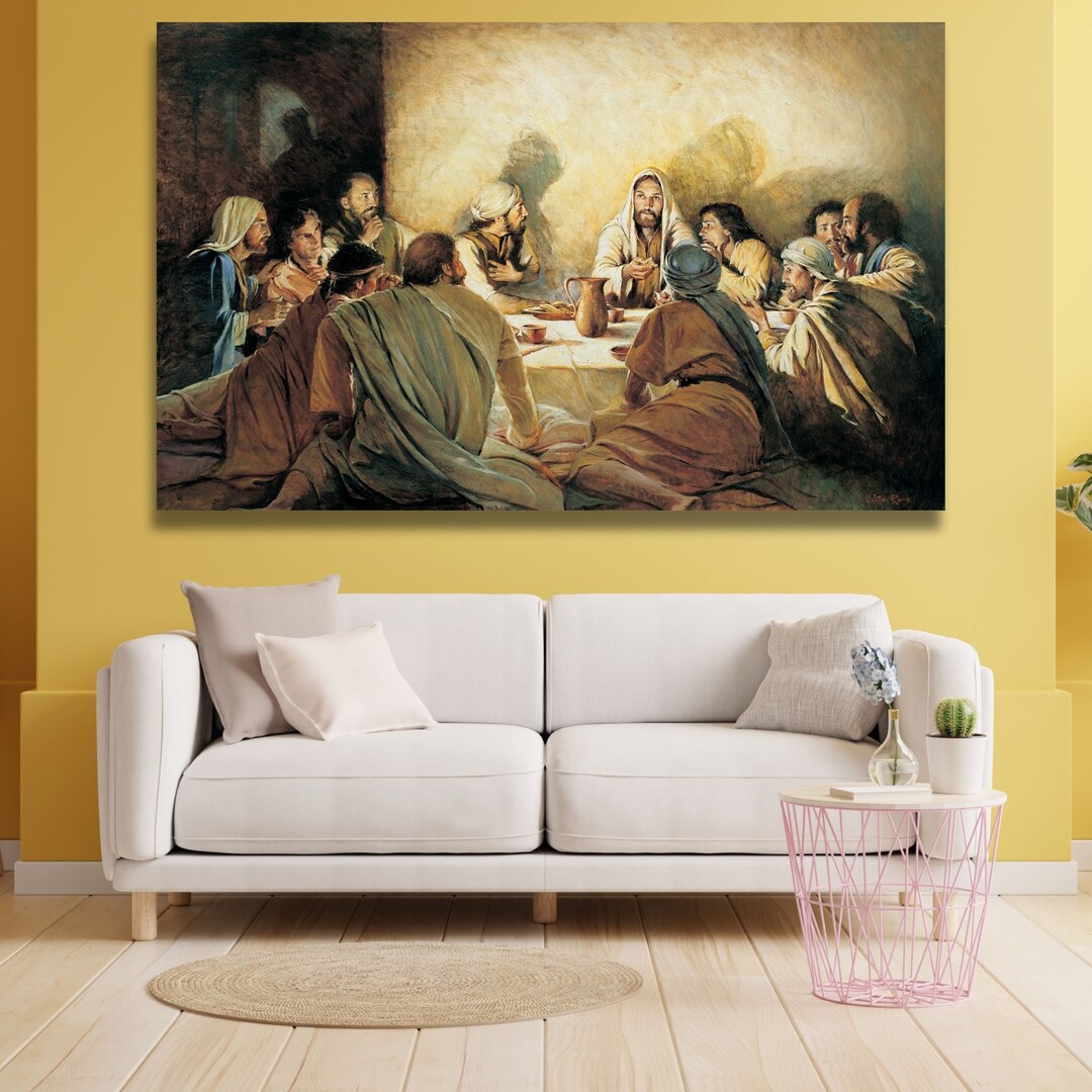Canvas Wall Design THE LAST SUPPER Canvas Jesus Christ Wall Design ...