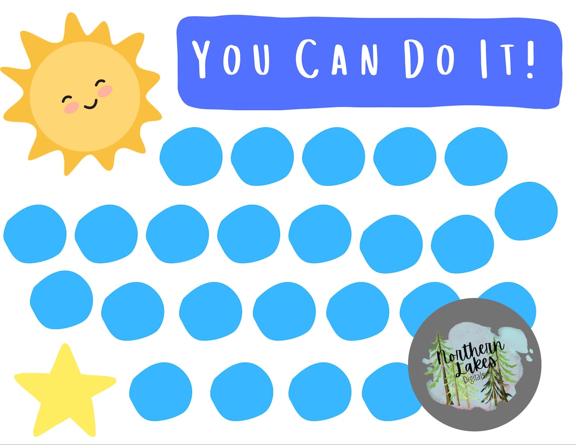 Printable Reward Chart Potty Training Incentive - Etsy