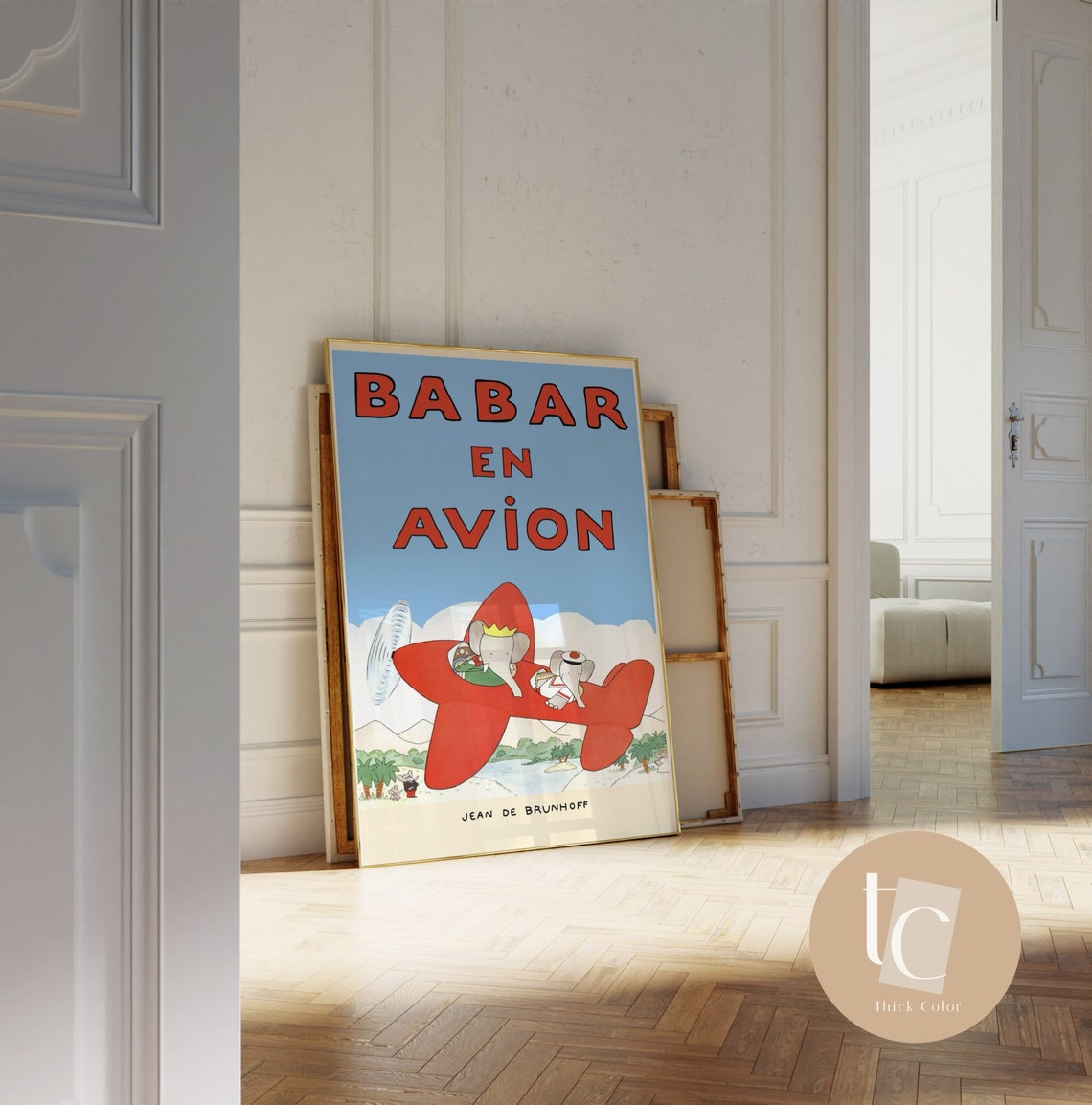 Babar the Elephant Nursery Wall Art Retro Kids Decor Quote Wall Art ...