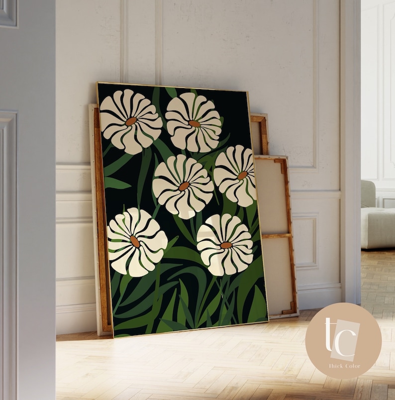 Botanical Canvas Print Set, Abstract Floral Wall Art - Etsy
