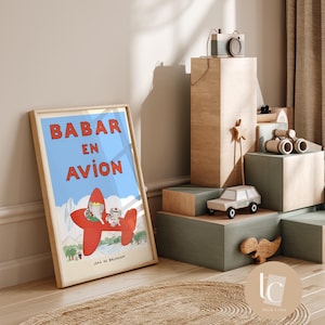 Babar the Elephant Nursery Wall Art Retro Kids Decor Quote Wall Art ...