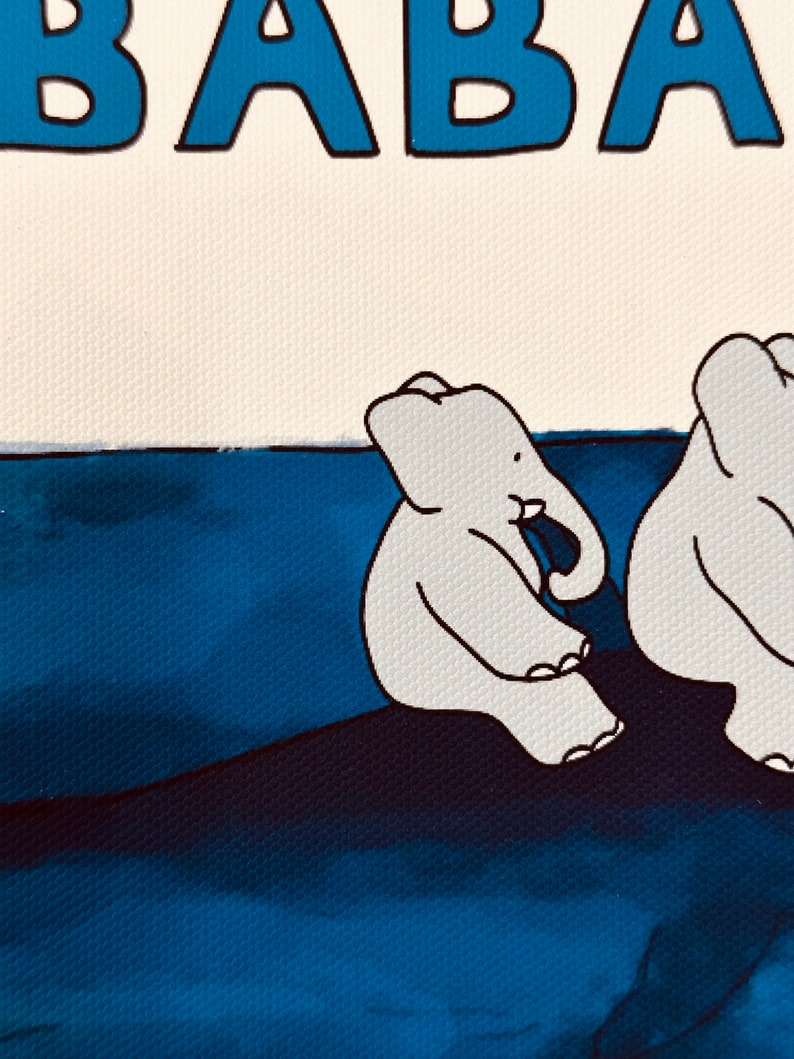 Babar the Elephant Nursery Wall Art Retro Kids Decor Quote Wall Art ...