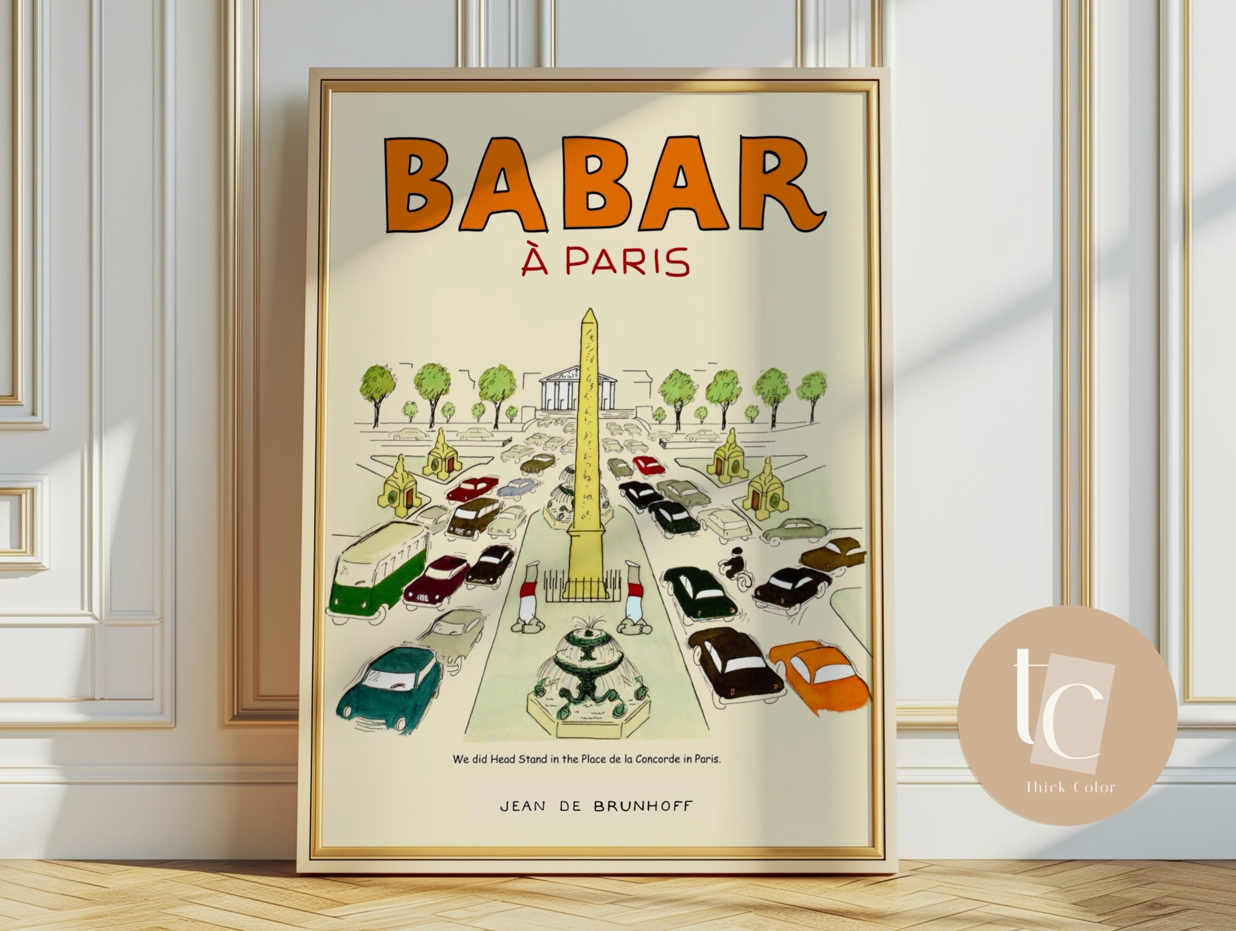 Babar der Elefant Kinderzimmer Wand Kunst Retro Kinder Dekor ...