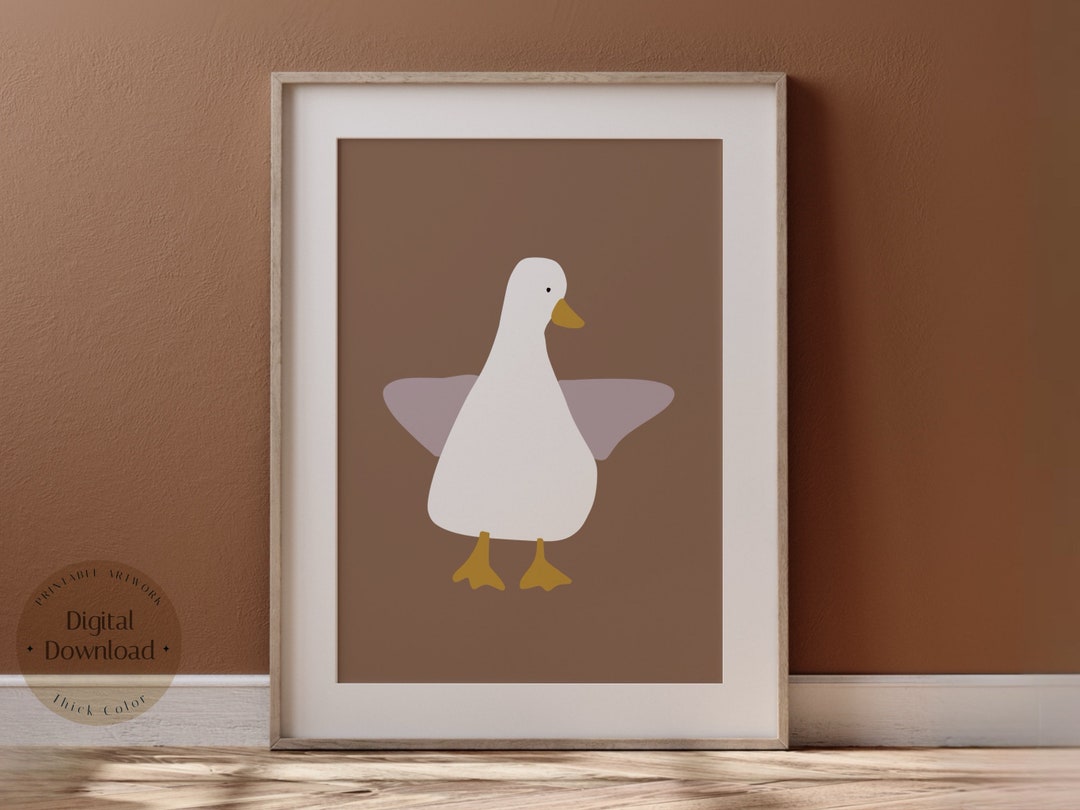 Silly Goose Baby Wall Art, Nursery Decor, Kid's Room Illustration ...