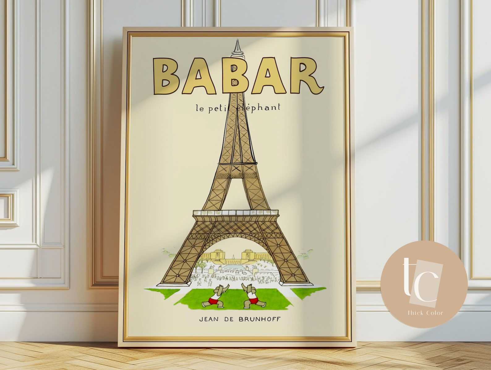 Babar the Elephant Nursery Wall Art Retro Kids Decor Quote Wall Art ...