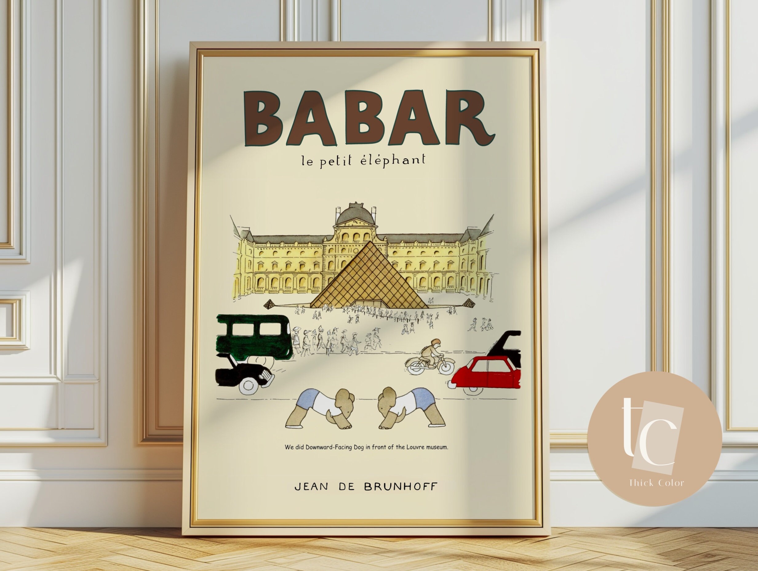 Babar the Elephant Nursery Wall Art Retro Kids Decor Quote Wall Art ...