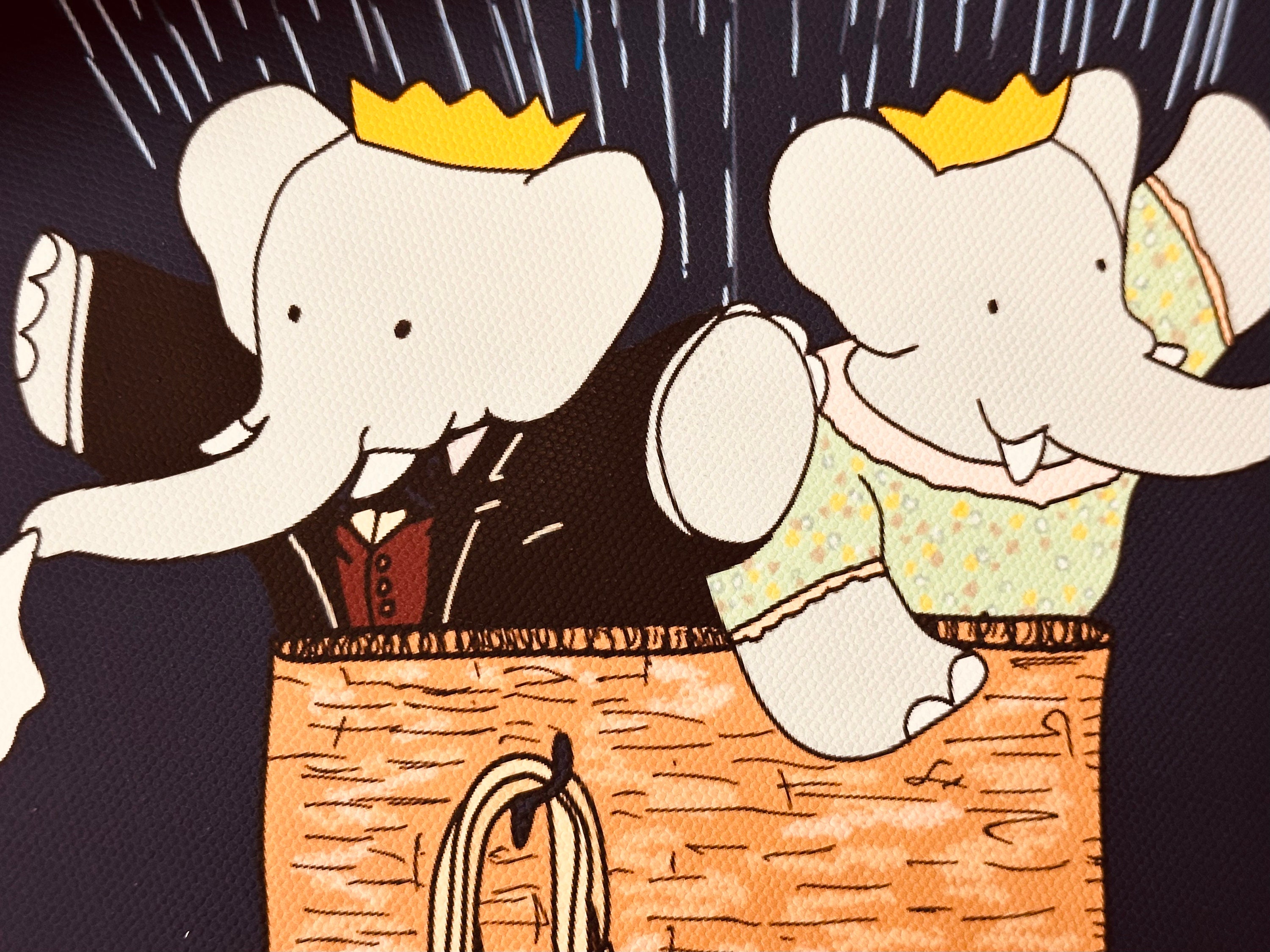 Babar the Elephant Le Voyag De Babar Nursery Wall Art Retro Kids Decor ...