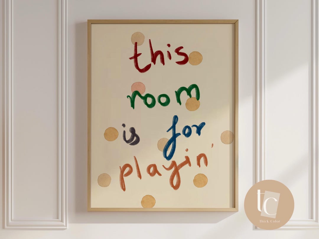 This Room is for Playing Nurseryquote Print, Kids Room Playroom Nursery ...