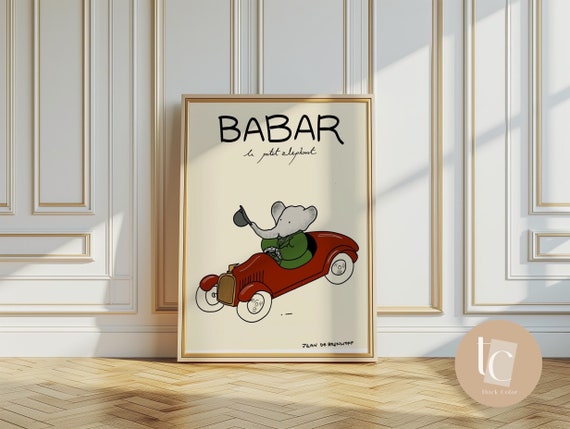 Babar Elephant Quotes Babar Nursery Art Gardener | Unframed
