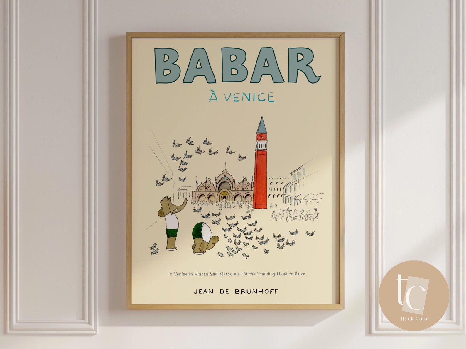 Babar the Elephant Nursery Wall Art Retro Kids Decor Quote Wall Art ...