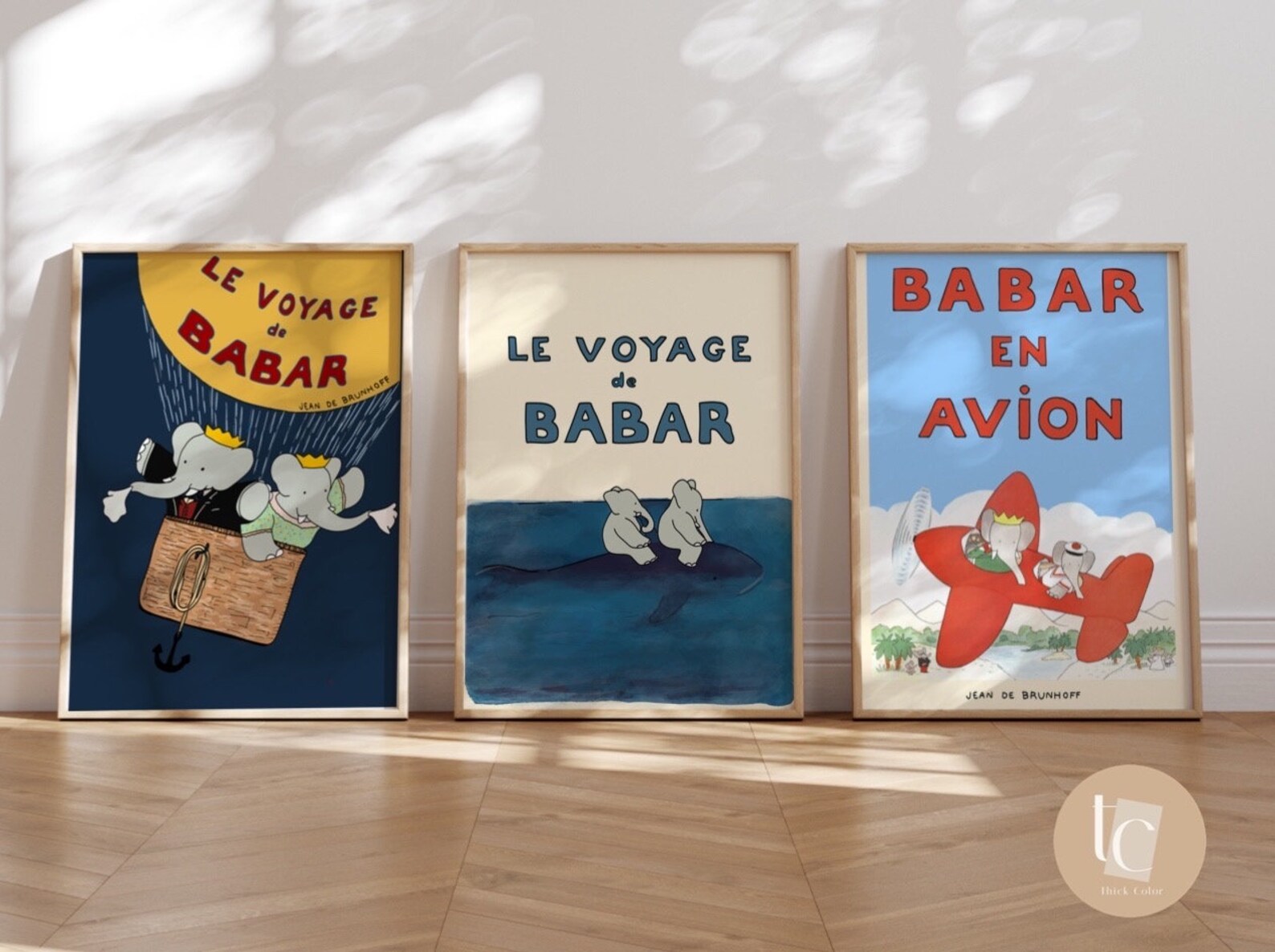Babar the Elephant Nursery Wall Art Retro Kids Decor Quote Wall Art ...