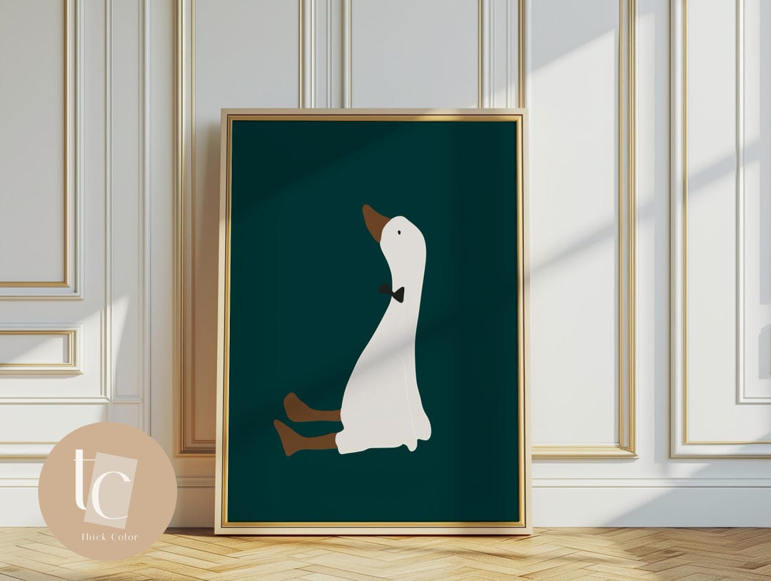 Nursery Wall Art Silly Goose Cute Gender Neutral Nursery Decor Canvas ...