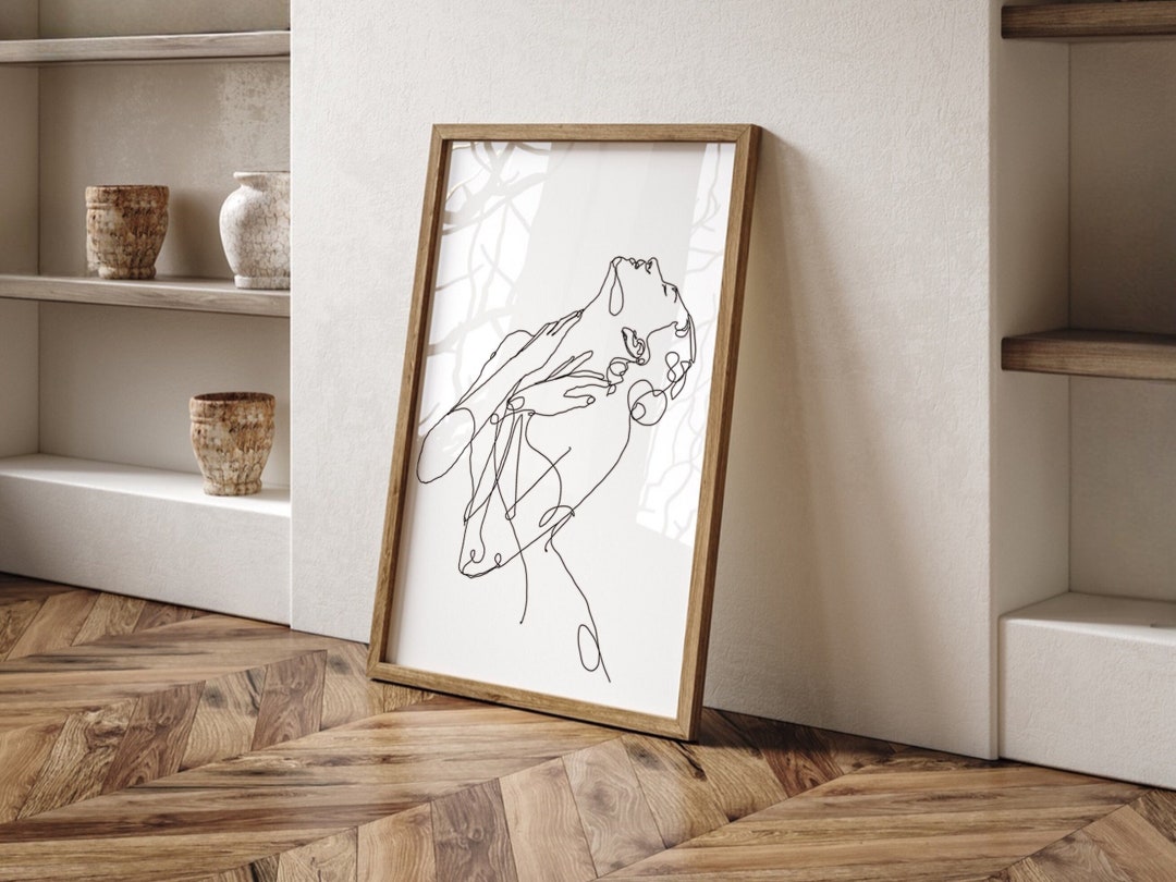 Line Art Female Print, Modern Line Art, Minimalist Woman Line Art ...