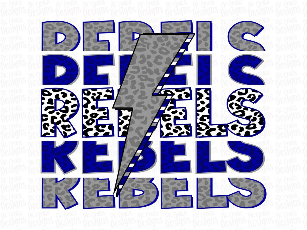 Repeating Rebels W/ Lightening Bolt Instant Digital Download-local Team ...