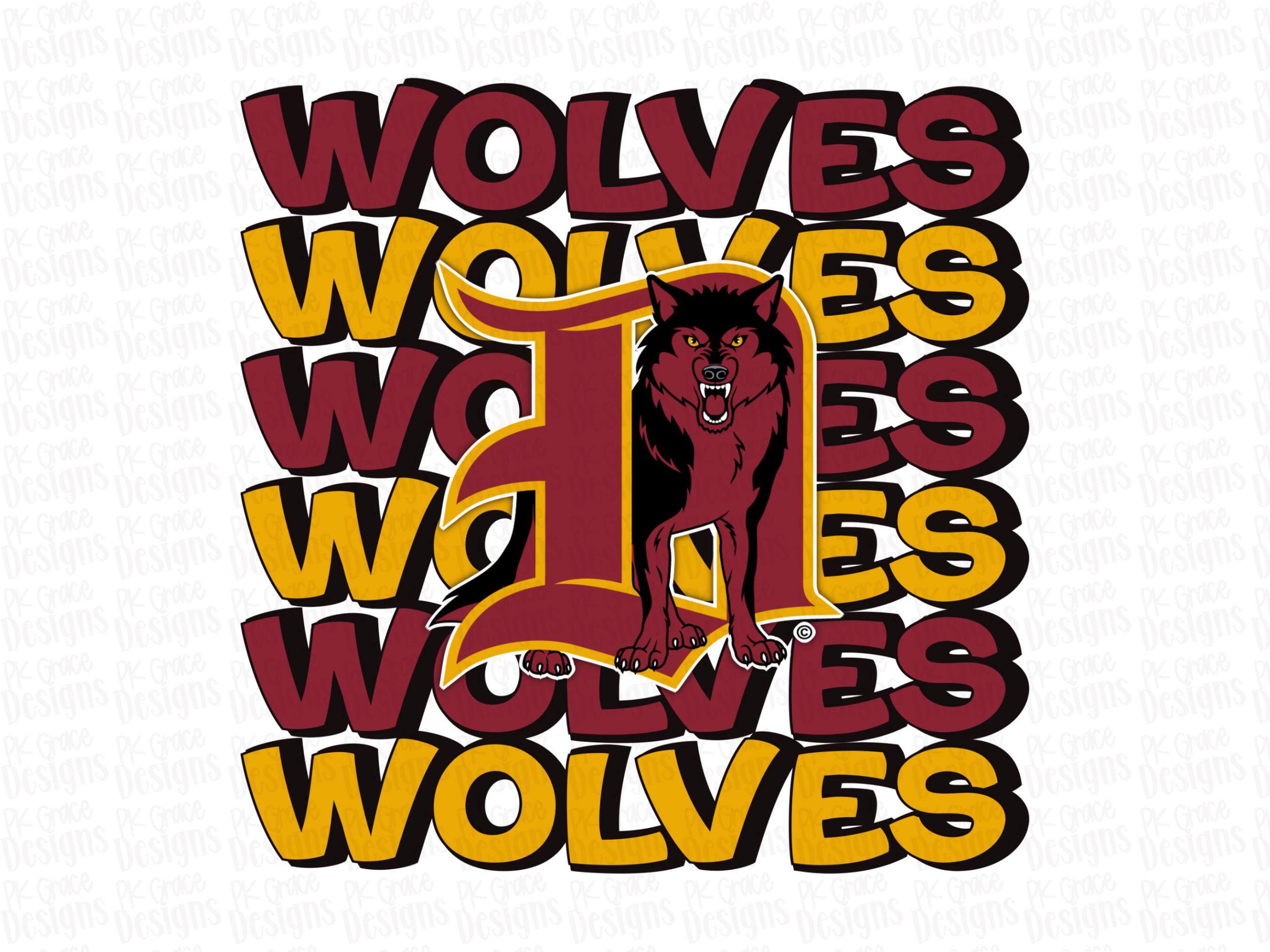 Dothan High Repeating Wolves Instant Digital Download- POD- PNG ...