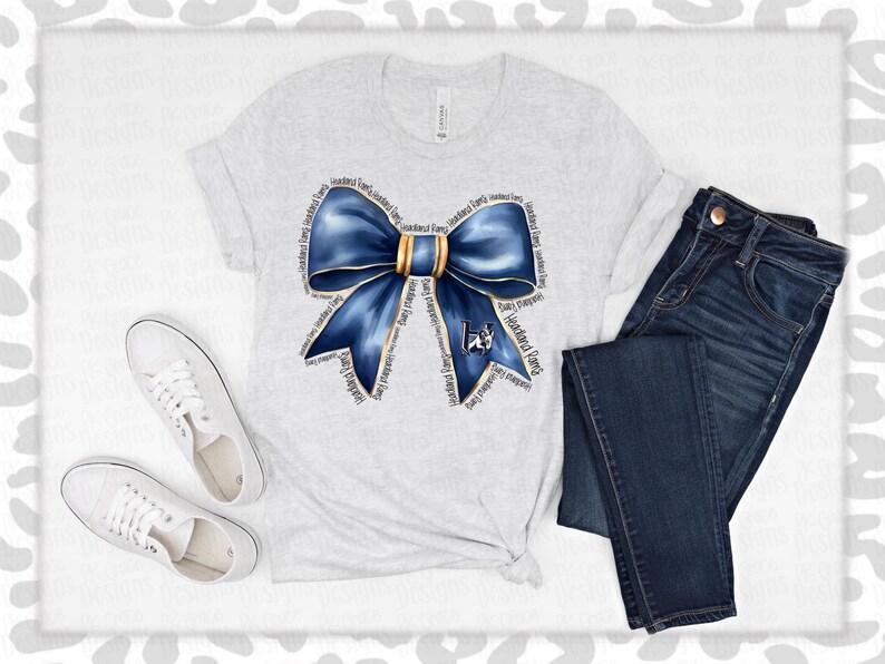 Headland Rams Coquette Bow Instant Digital Download-local Team ...