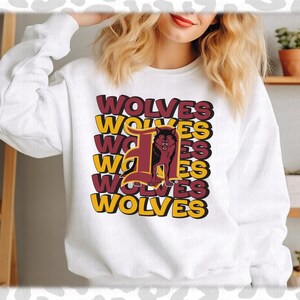 Dothan High Repeating Wolves Instant Digital Download- POD- PNG ...