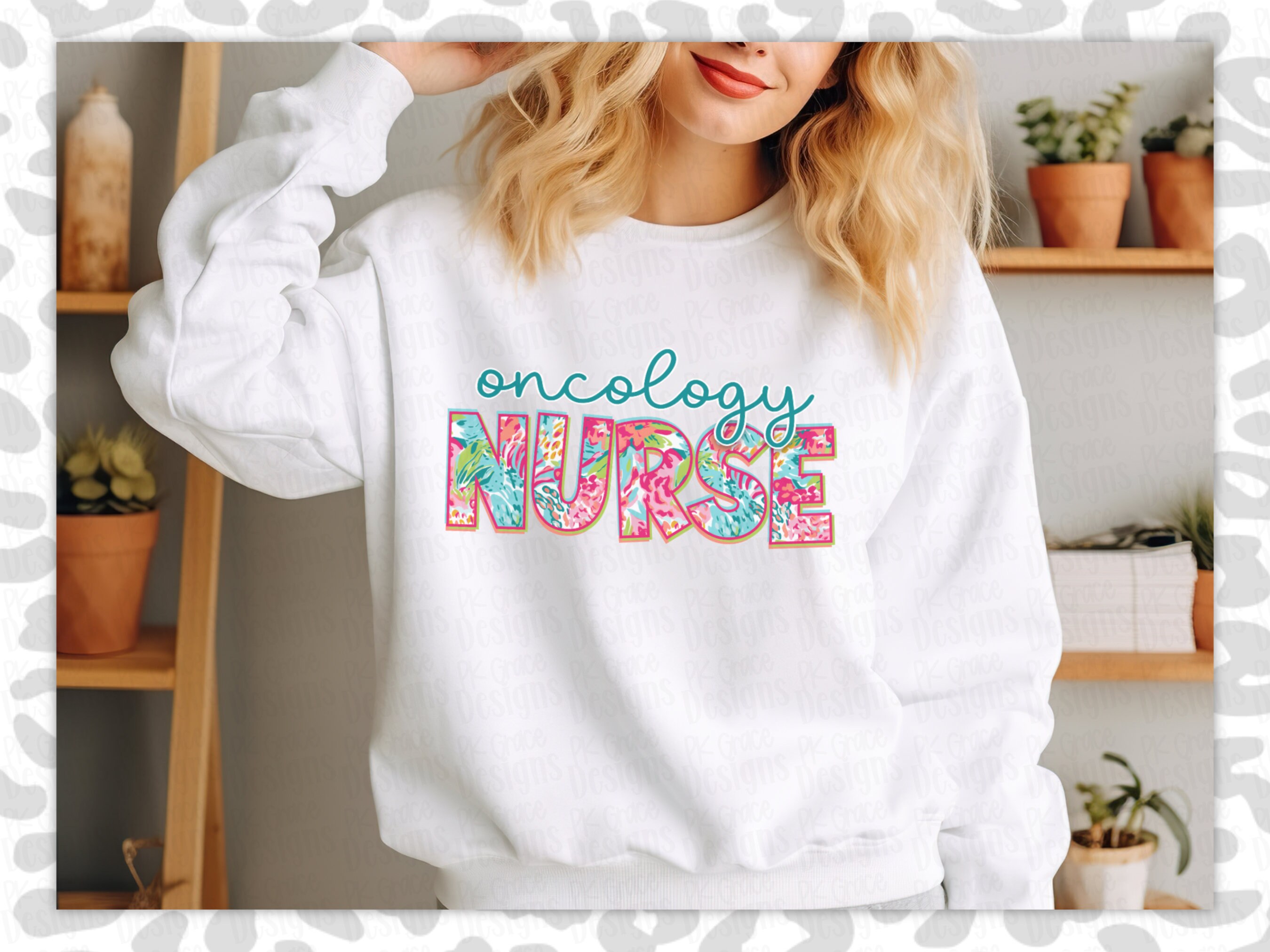 Oncology Nurse Preppy - Instant Download-digital Download- Nurse Design ...