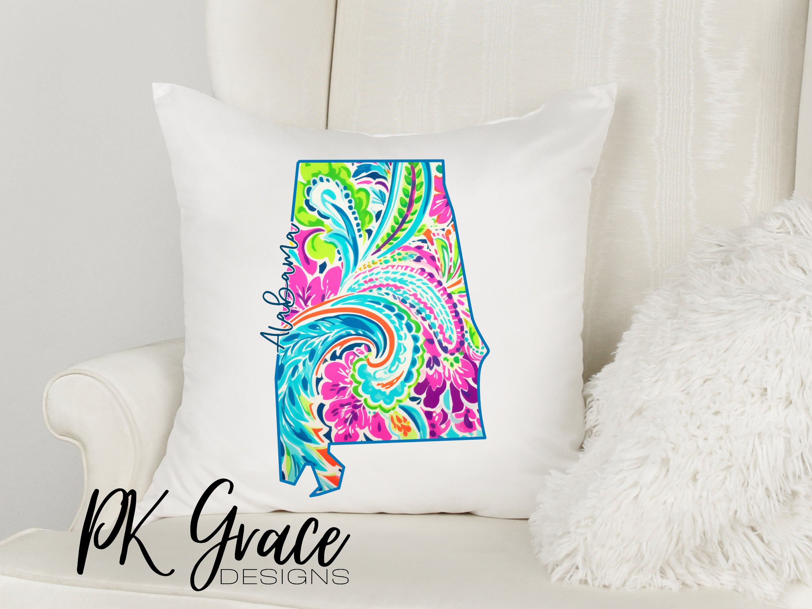 Preppy Alabama Instant Digital Download Sublimation Design State Design ...