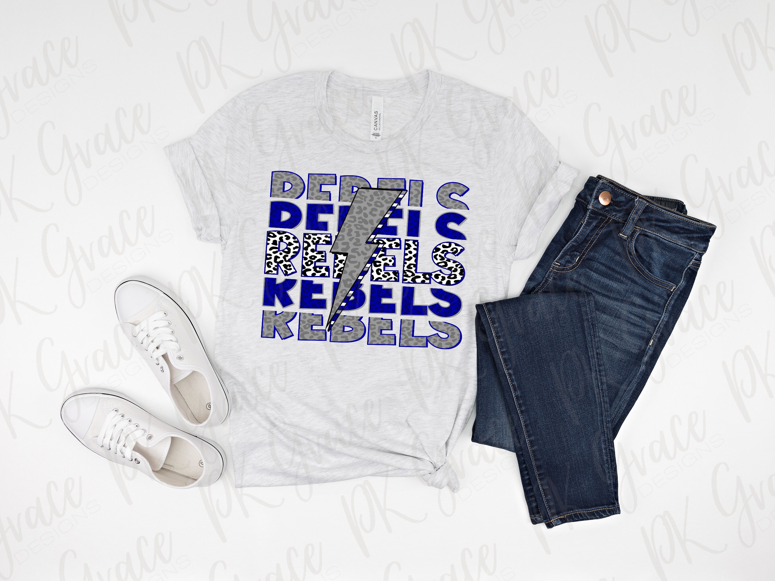 Repeating Rebels W/ Lightening Bolt Instant Digital Download-local Team ...
