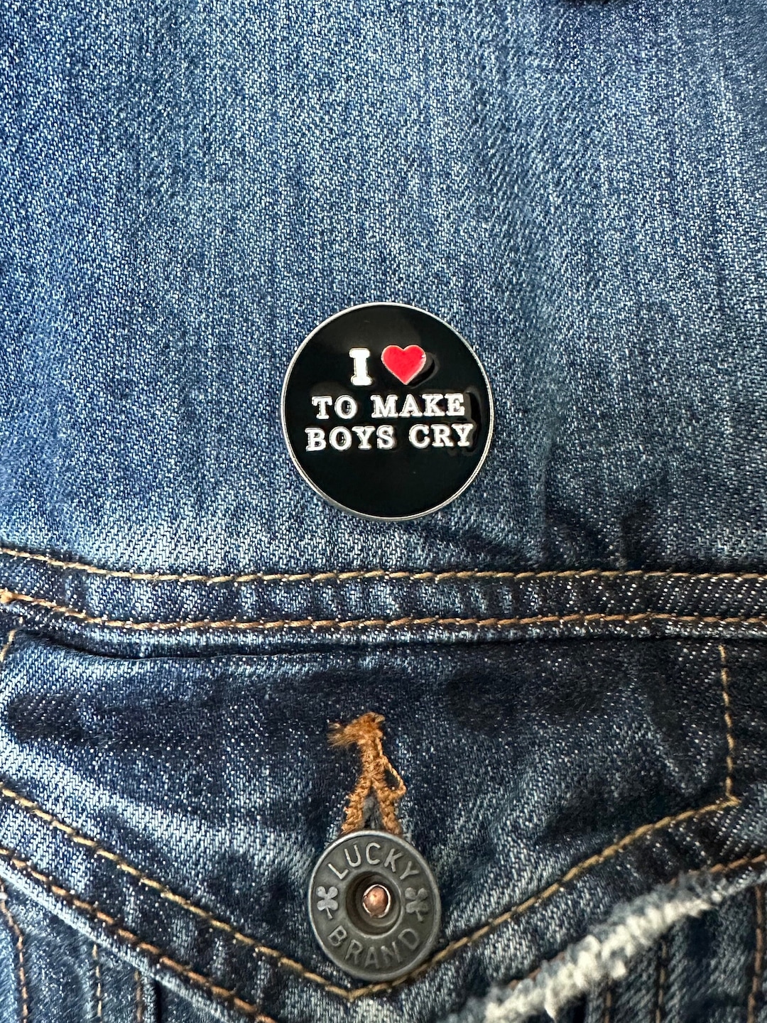 I Love to Make Boy's Cry Enamel Pin - Etsy