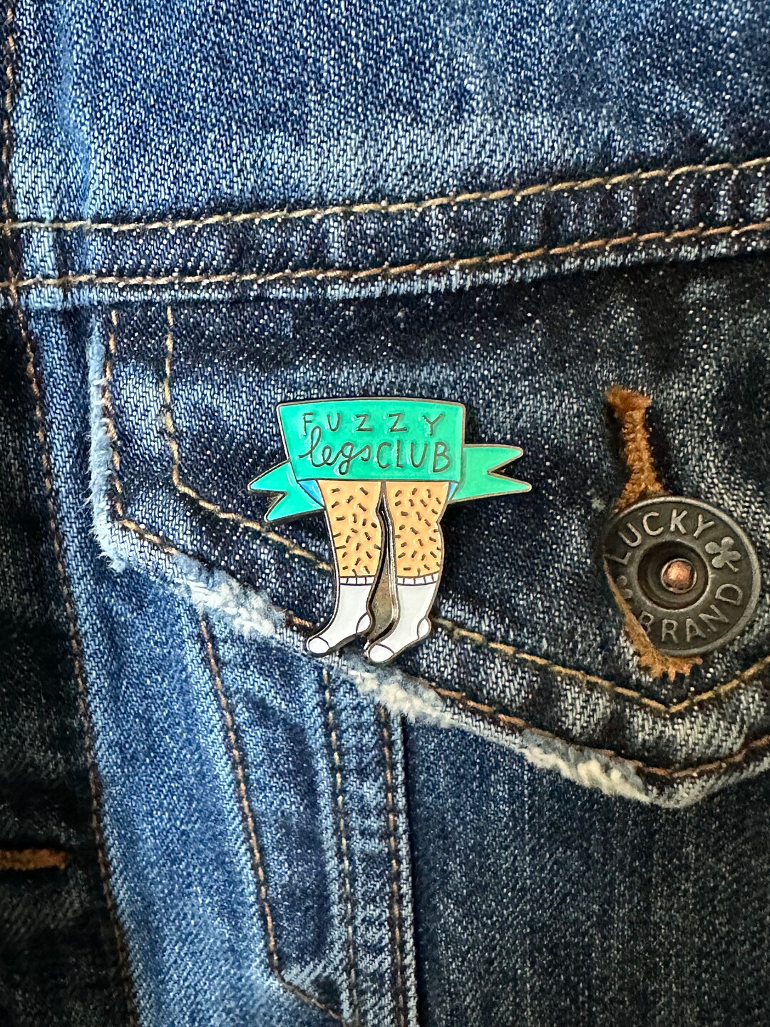 Fuzzy Legs Enamel Pin - Etsy