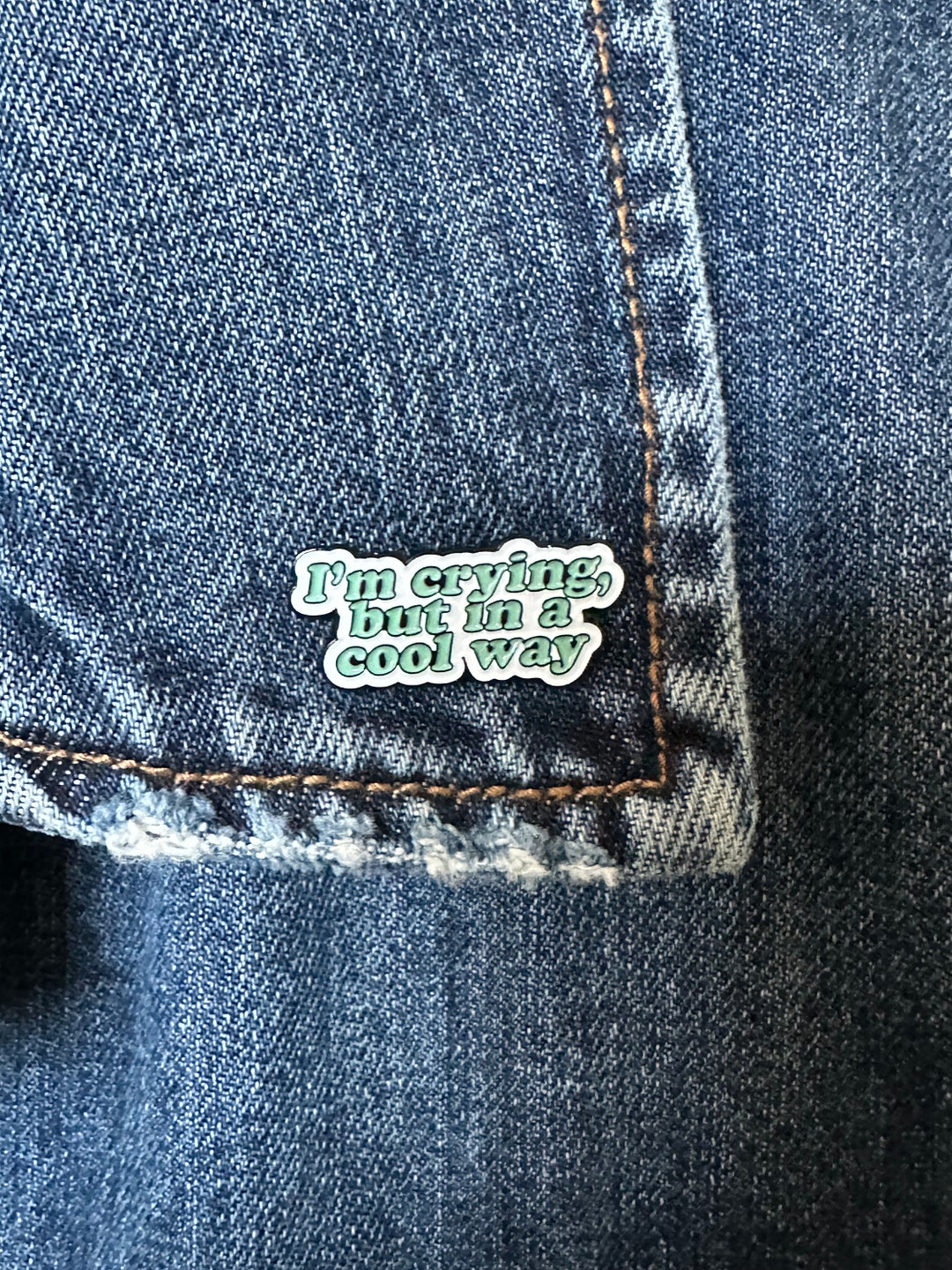 Crying Enamel Pin - Etsy