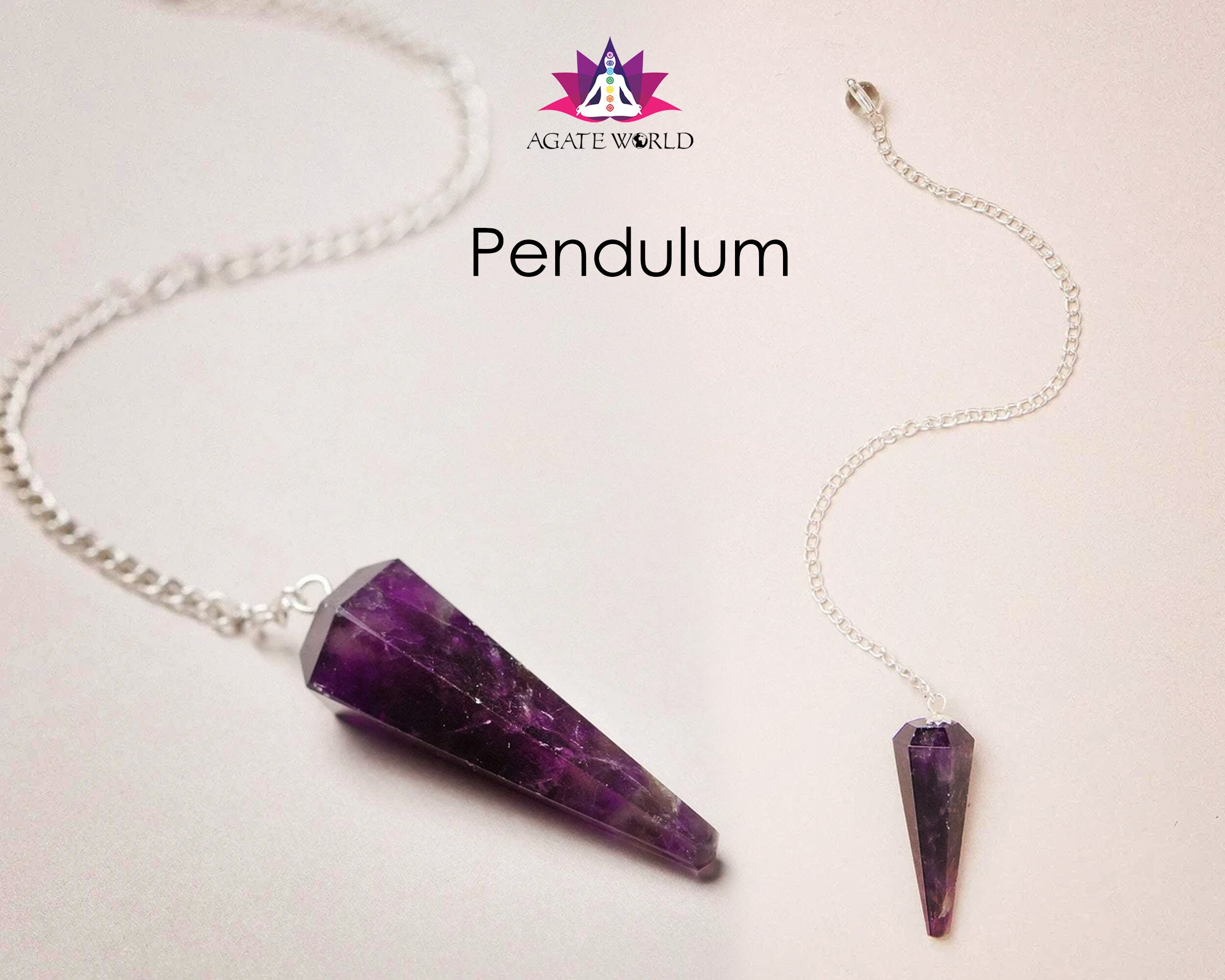 Crystal Pendulum Natural gemstone Pendulum amethyst rose | Etsy