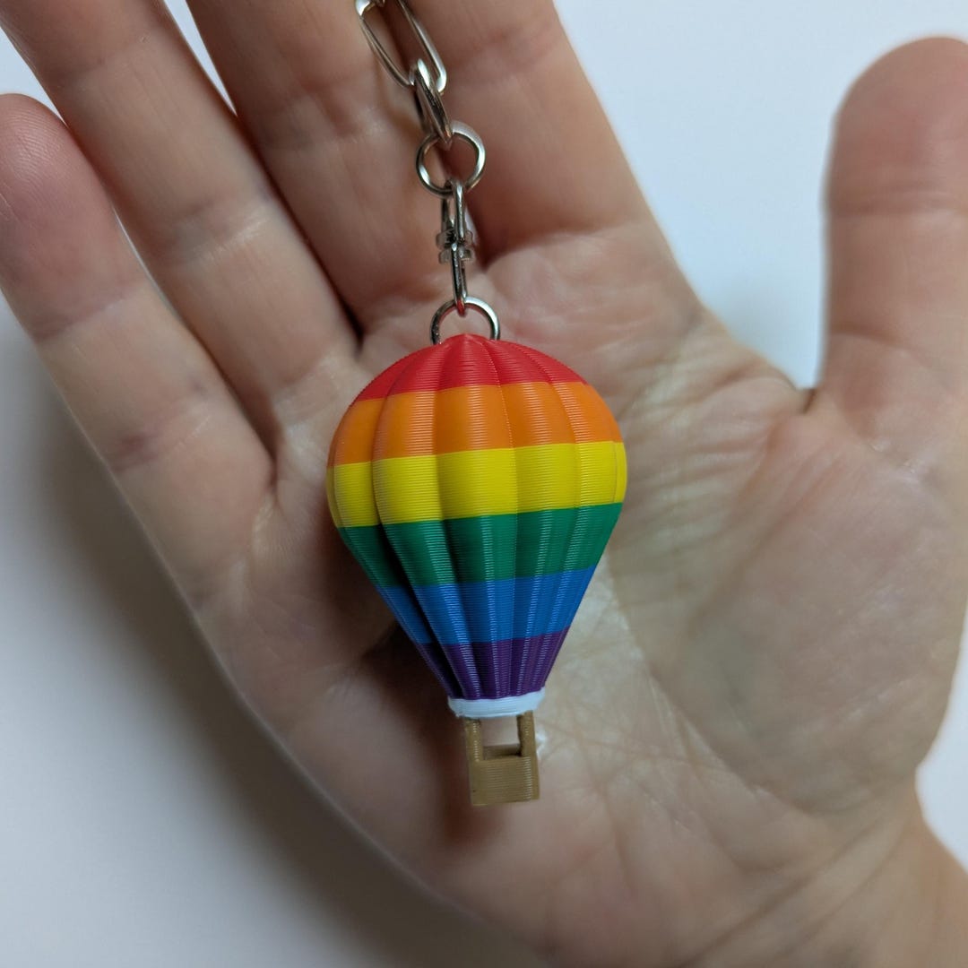 Hot Air Balloon Keychain - Etsy