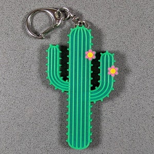 Saguaro Cactus Keychain - Etsy