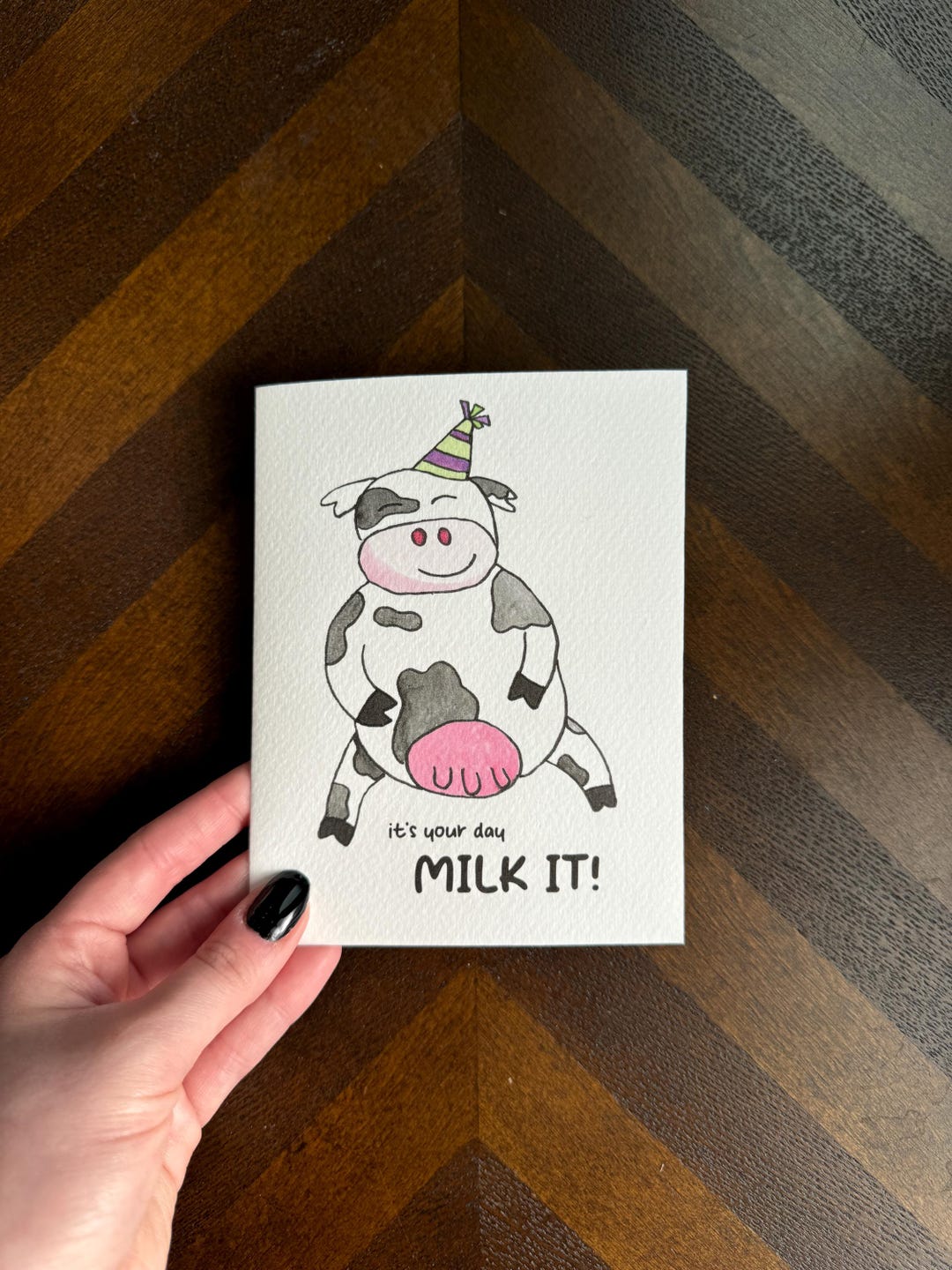 Funny Cow Birthday Card: Hilarious Pun Greeting (A2 Size) - Etsy