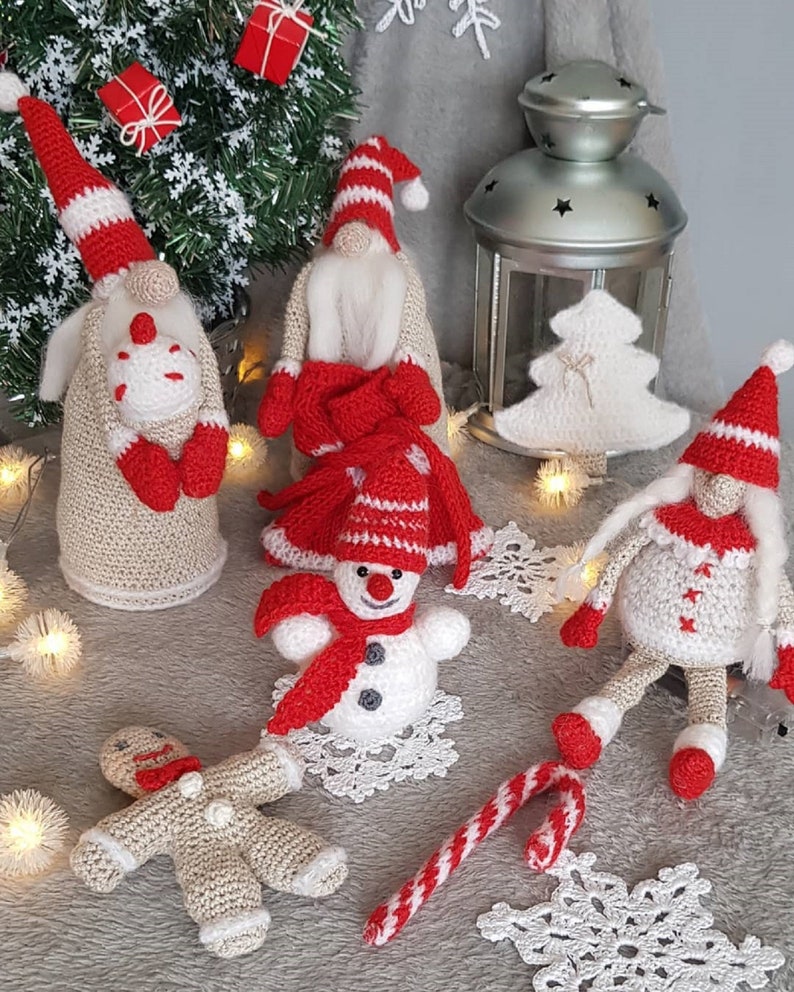 Hand Crochet Handmade Santa Photo Frame Toy Christmas Gift 8 tall Toys ...