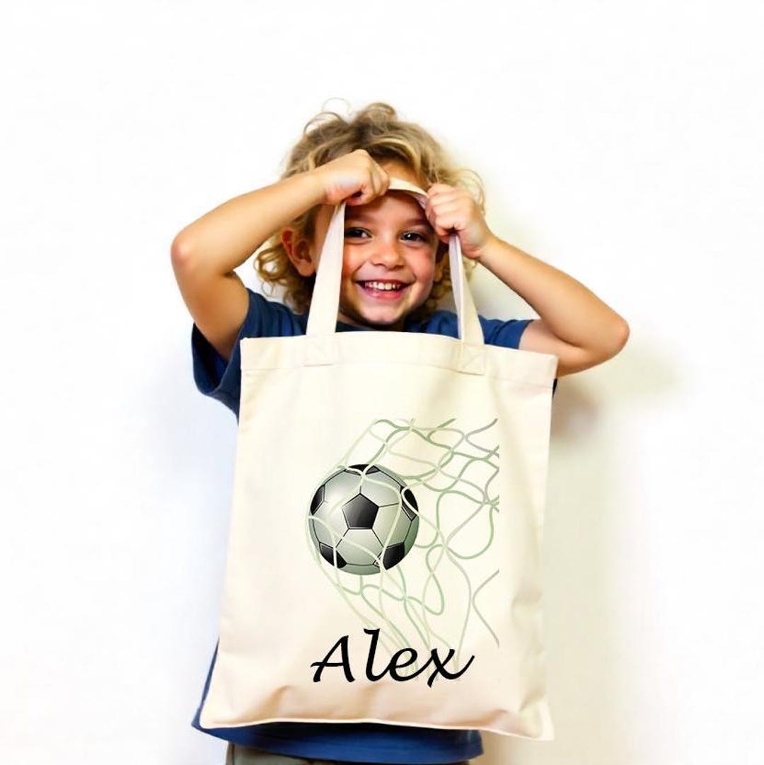 Personalized Soccer Tote Bag - Custom Name Football Gift - Kids Sports ...