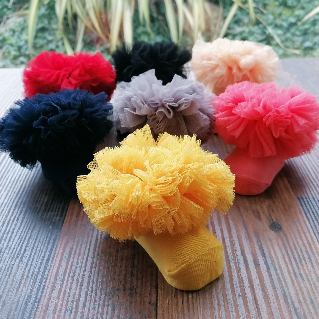 Super FLUFFY Ruffle TUTU Socks | Baby Tulle Socks | Baby Socks | Baby ...