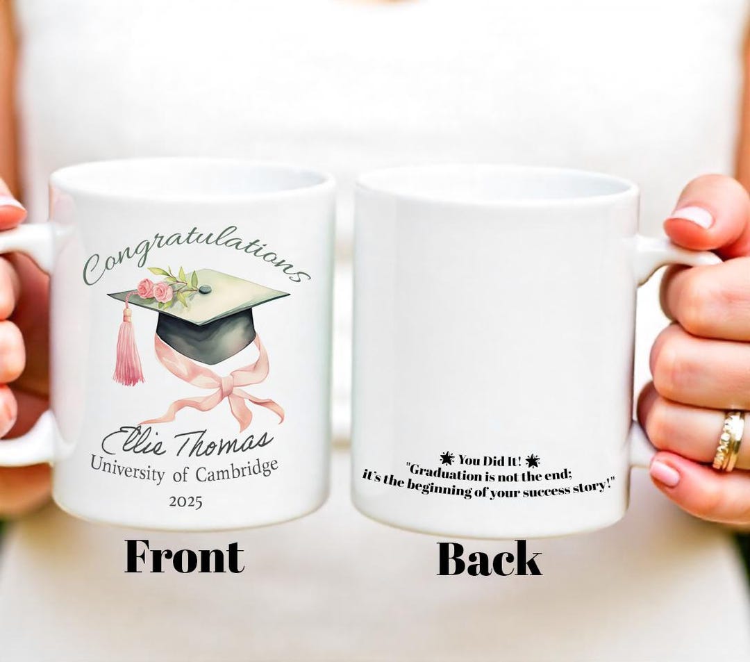 Personalized Graduation Mug - Custom Name & Year - Congrats Gift for ...