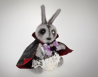 Creepy Plush Bunny Scary Plush Doll Dracula Vampire Plush Rabbit - Etsy