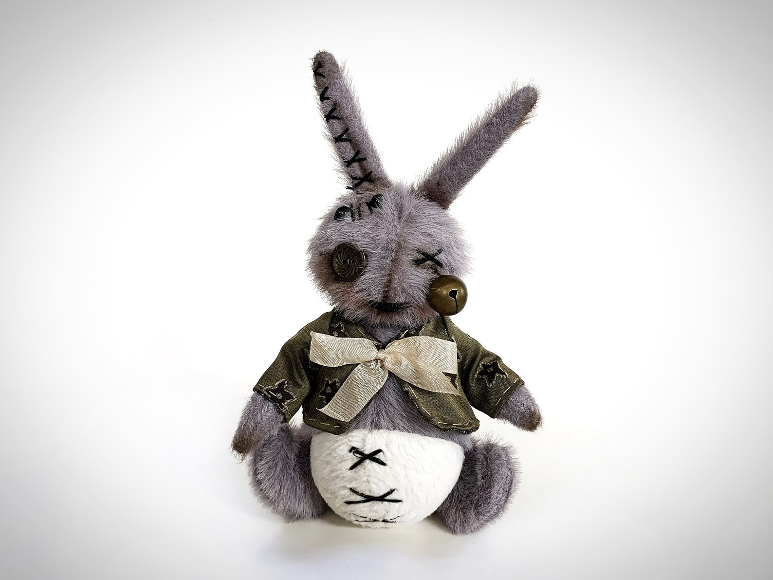 Creepy Plush Bunny Handmade Halloween Doll Scary Plush Rabbit - Etsy