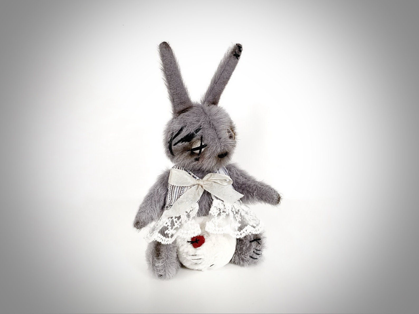 Creepy Cute Plush Bunny Creepy Stuffed Animal Steampunk Toys Weird ...