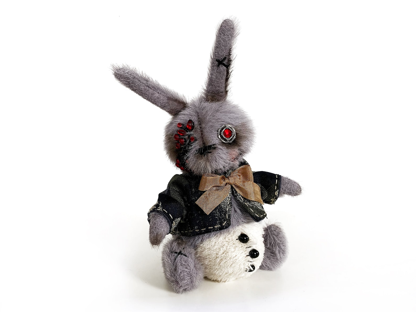 Weird stuffed animal Handmade creepy plush bunny Creepy cute | Etsy