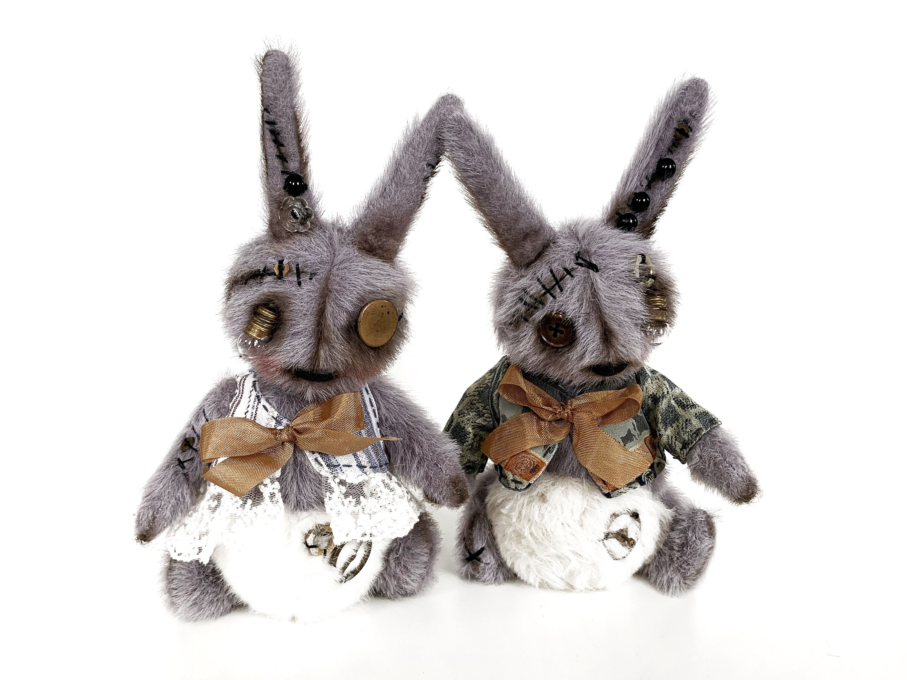Handmade Creepy Plush Bunny Goth Bunny Plush Halloween Plushie - Etsy UK