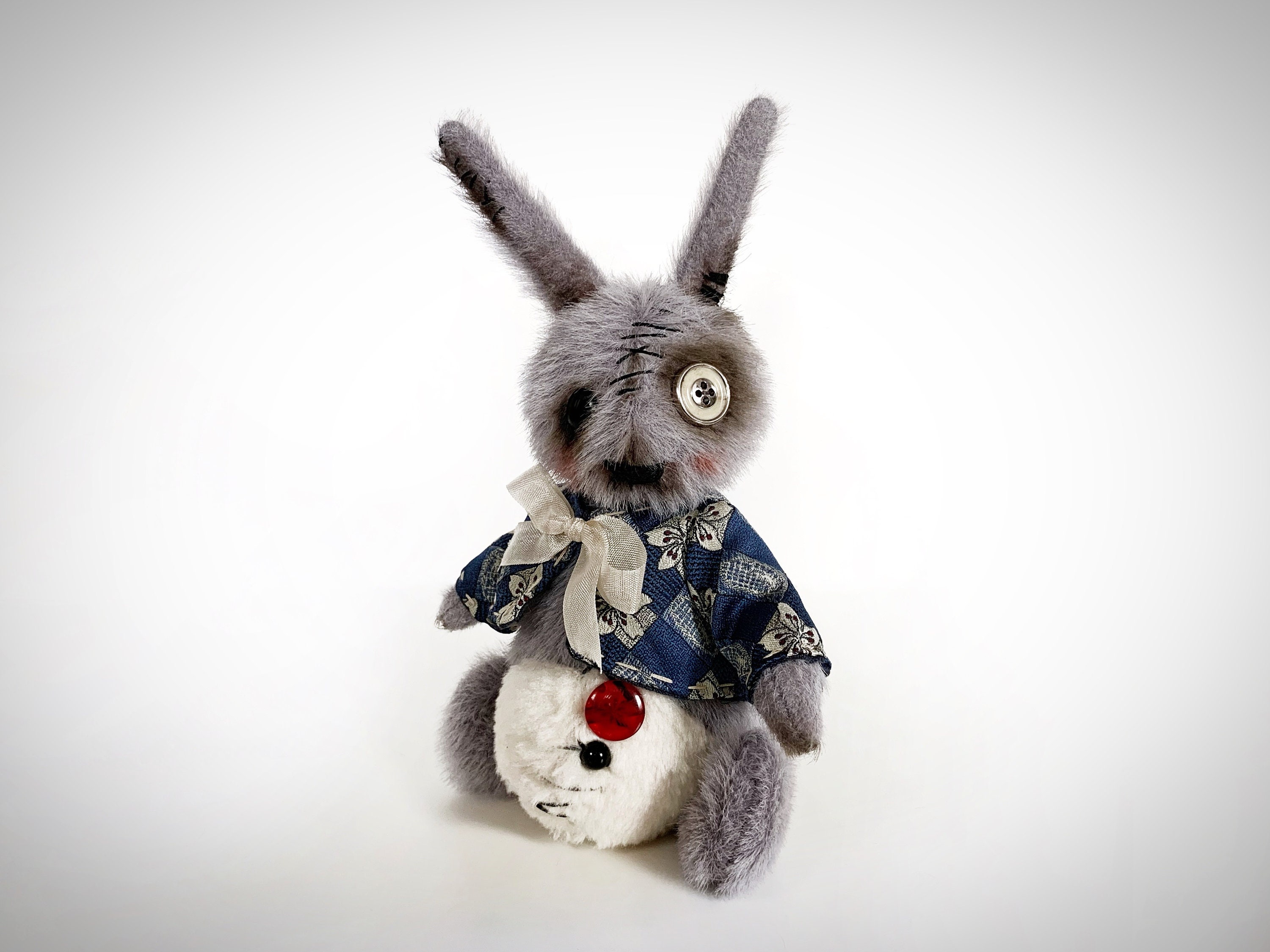 Creepy Plush Bunny Halloween Bunny Goth Plush Voodoo Doll - Etsy