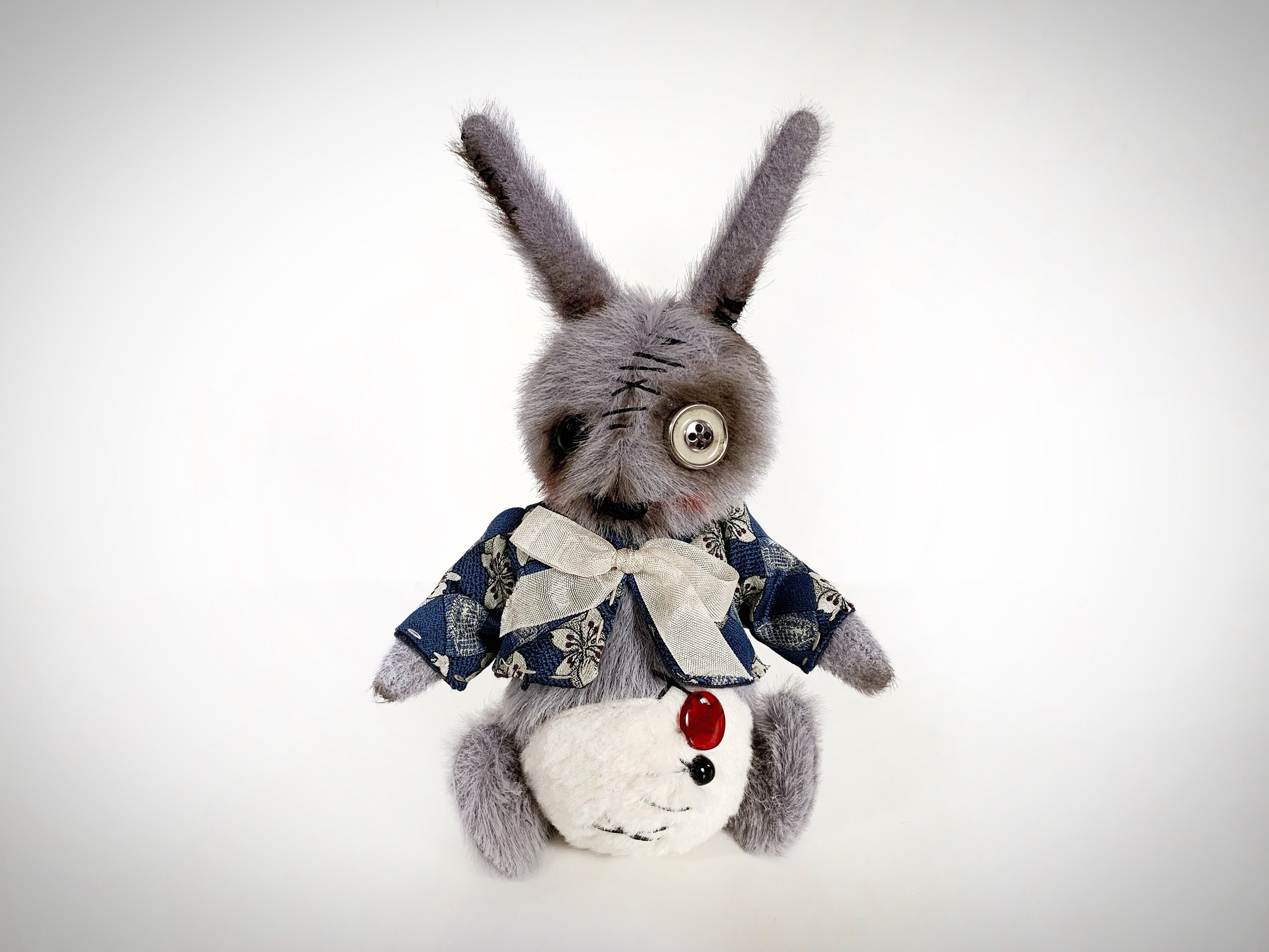 Creepy Plush Bunny Halloween Bunny Goth Plush Voodoo Doll - Etsy