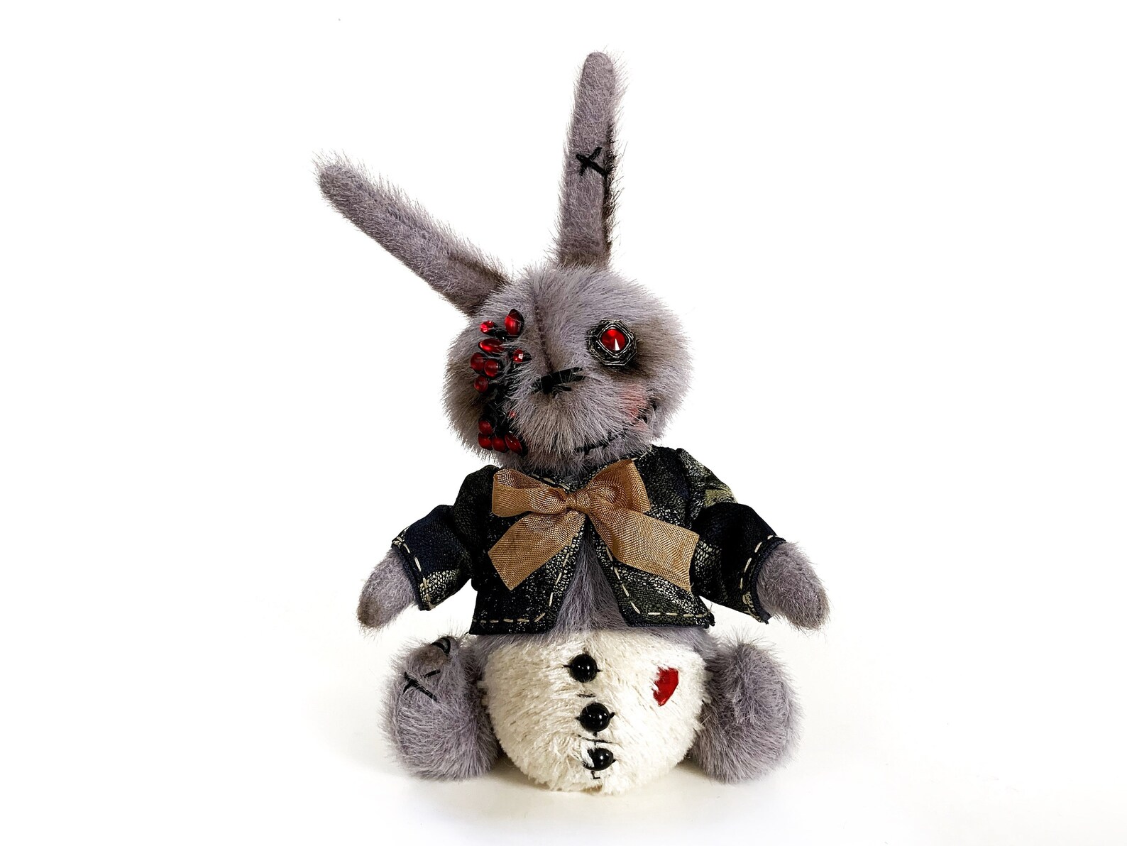 Weird stuffed animal Handmade creepy plush bunny Creepy cute | Etsy